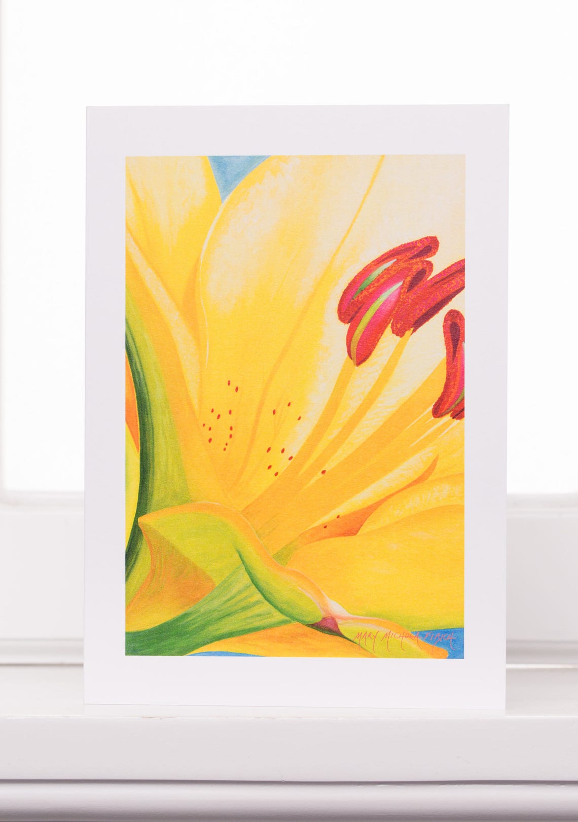 Yellow Lily Greeting Cardlilium 'dreamland' Floral - Etsy