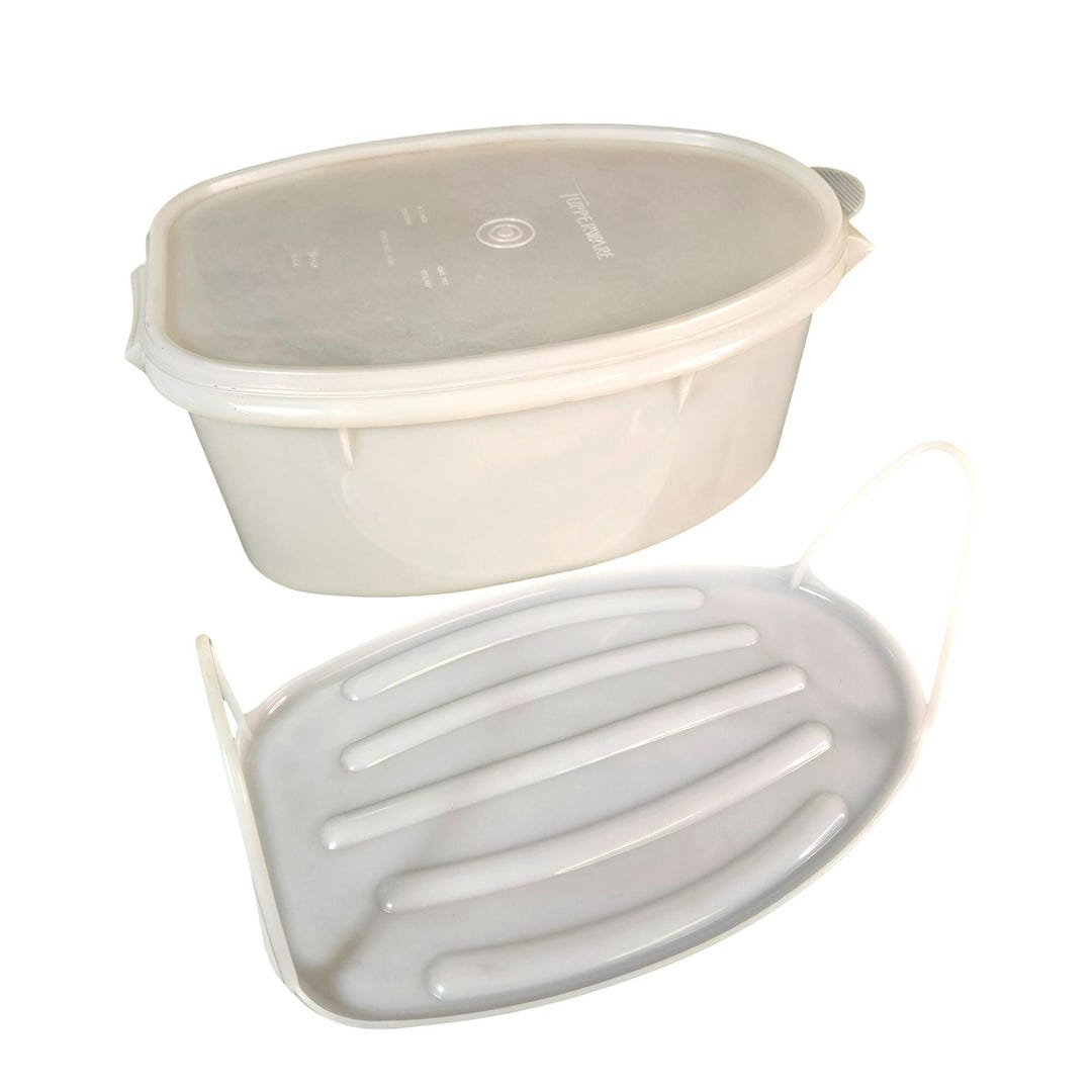 Vintage Tupperware Roast Flavor Saver Set Ham Turkey Keeper White W ...