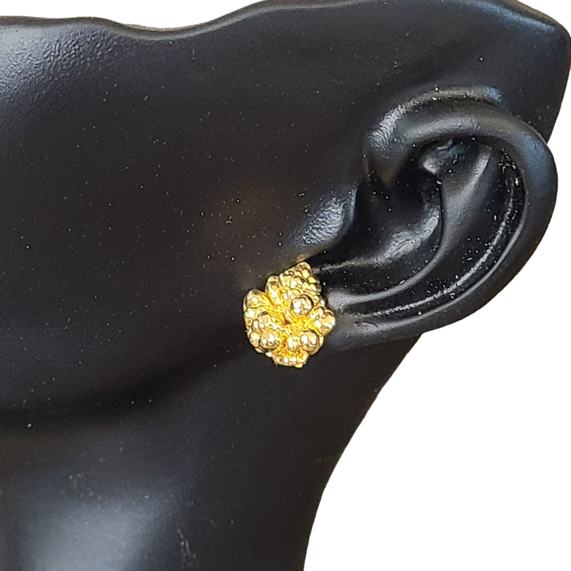 Vtg Goldtone Cluster Gold Nugget Stud Pierced Earrings - Etsy