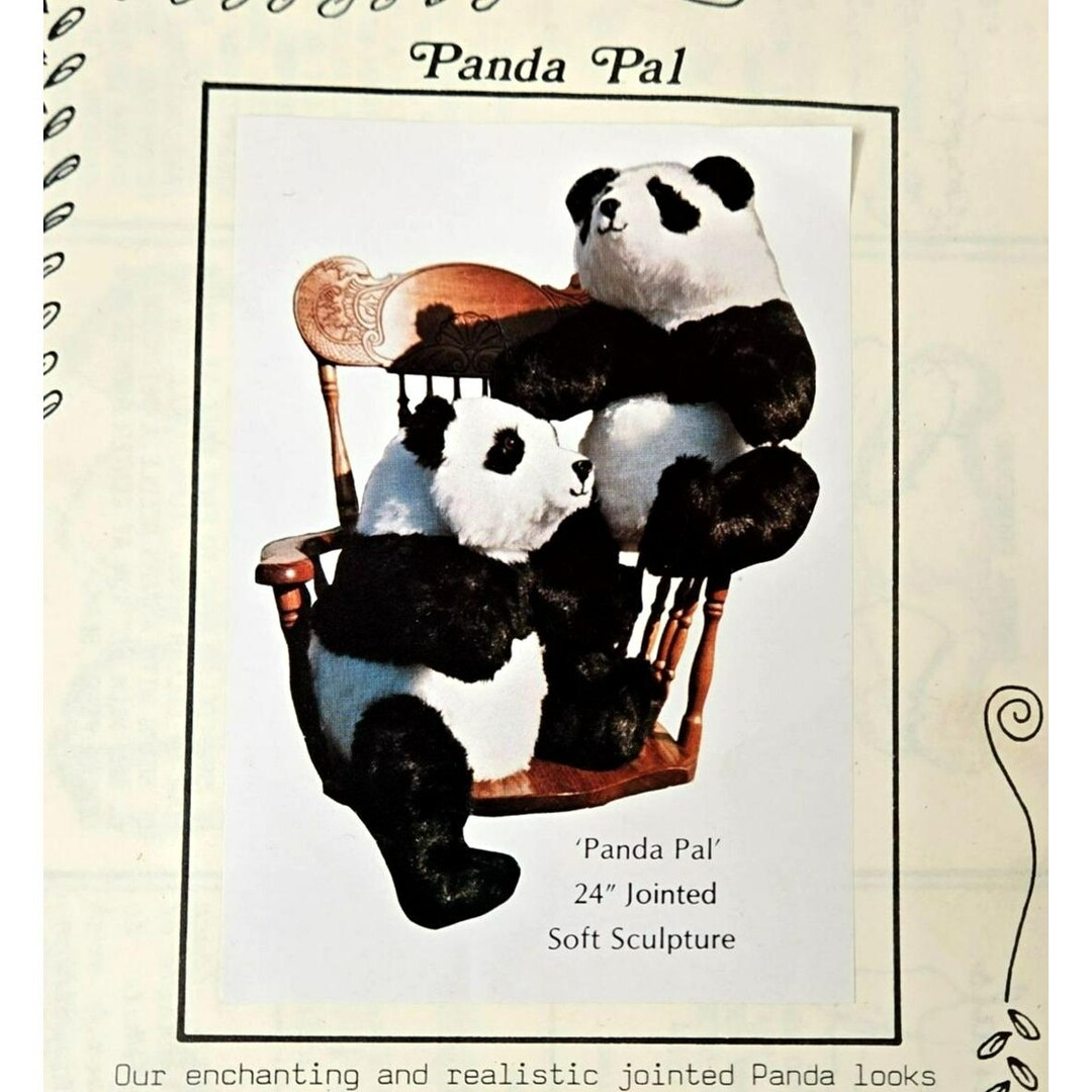 Cardin Originals 1984 Sewing Pattern Panda Pal 24 Realistic Jointed ...
