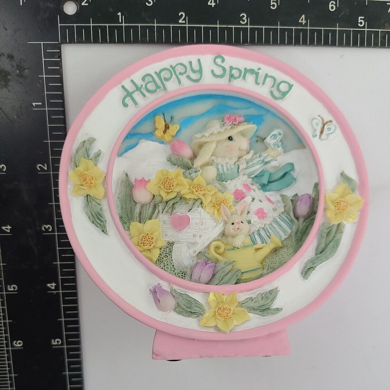 VTG 1997 Avon Mrs. Rose Hare Musical Porcelain Scene Decoration Rabbit ...