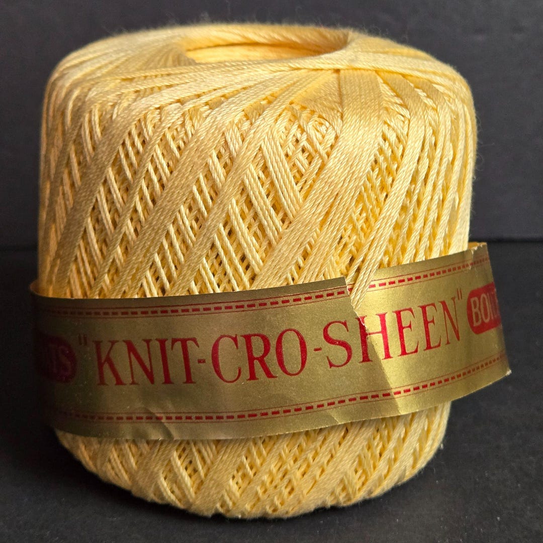 Vintage J&P Coats Knit-cro-sheen Crochet Thread Boilfast 175 Yards ...