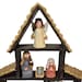 Hand-painted Resin Nativity Set Angel Holy Family Wise Men & Animals ...