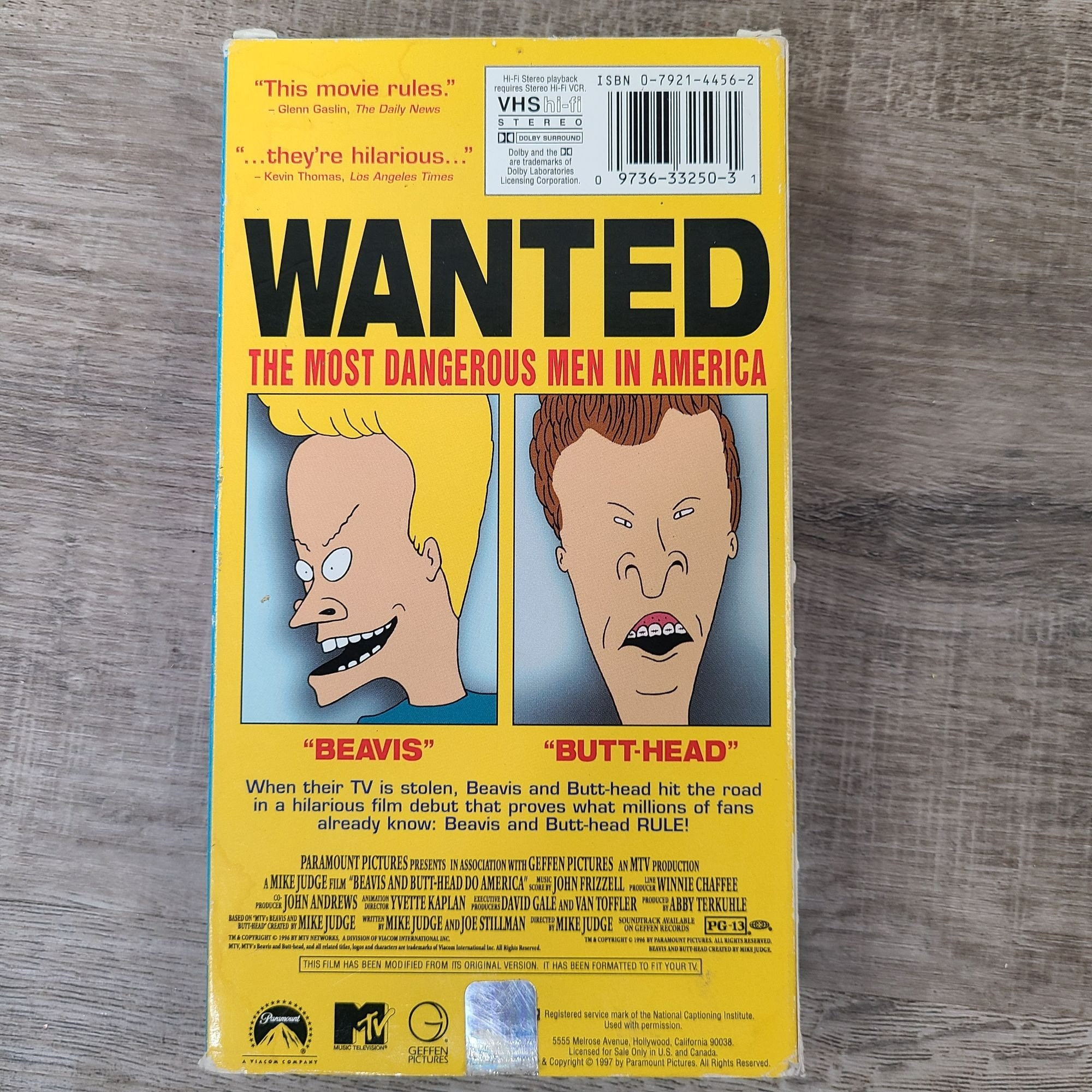Beavis and Butt-head Do America (VHS, 1997, MTV Films) Vintage Video ...