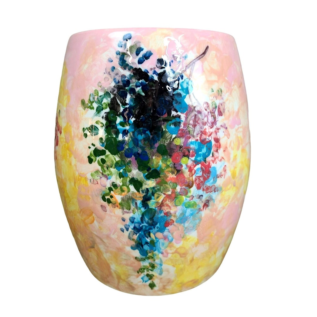 Anatoly Turov Signed Hand Painted Art Pottery Ceramic Vase 7.5" Tall - Etsy