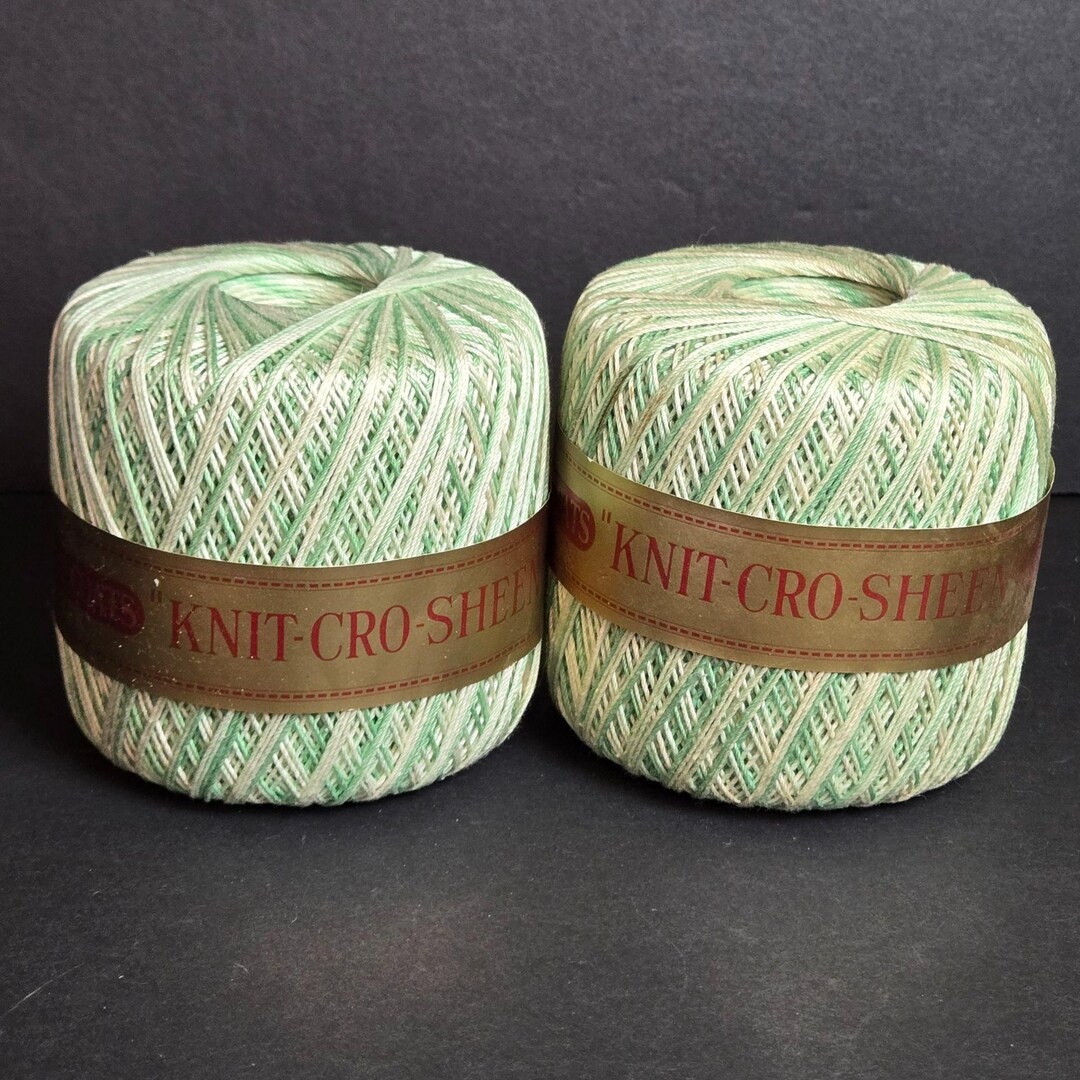 Two J&P Coats Knit-cro-sheen Mercerized Cotton Yarn 175 Yards Each ...