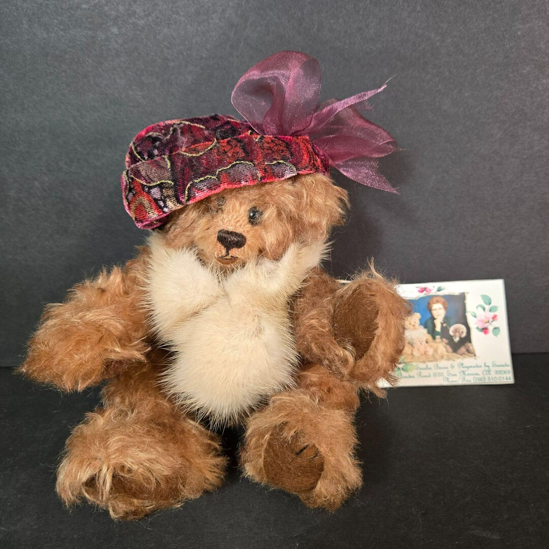 Sersha Jointed Teddy "bonnie" Bear Serieta Harrell Mohair Fur Scarf ...