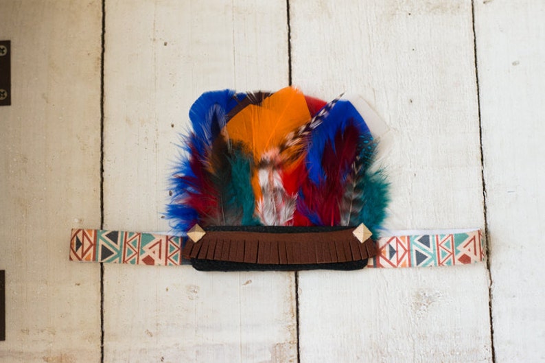 Multi Colored Feather Crown - Etsy