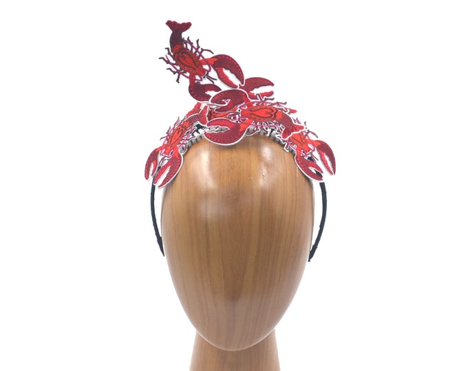 Convertible Red Lobster Headband Crown Mermaid Crown Ocean - Etsy