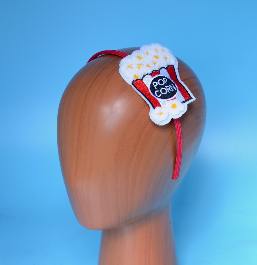 Popcorn Box Red and White Striped Headband - Movie, Pinup, Rockabilly ...
