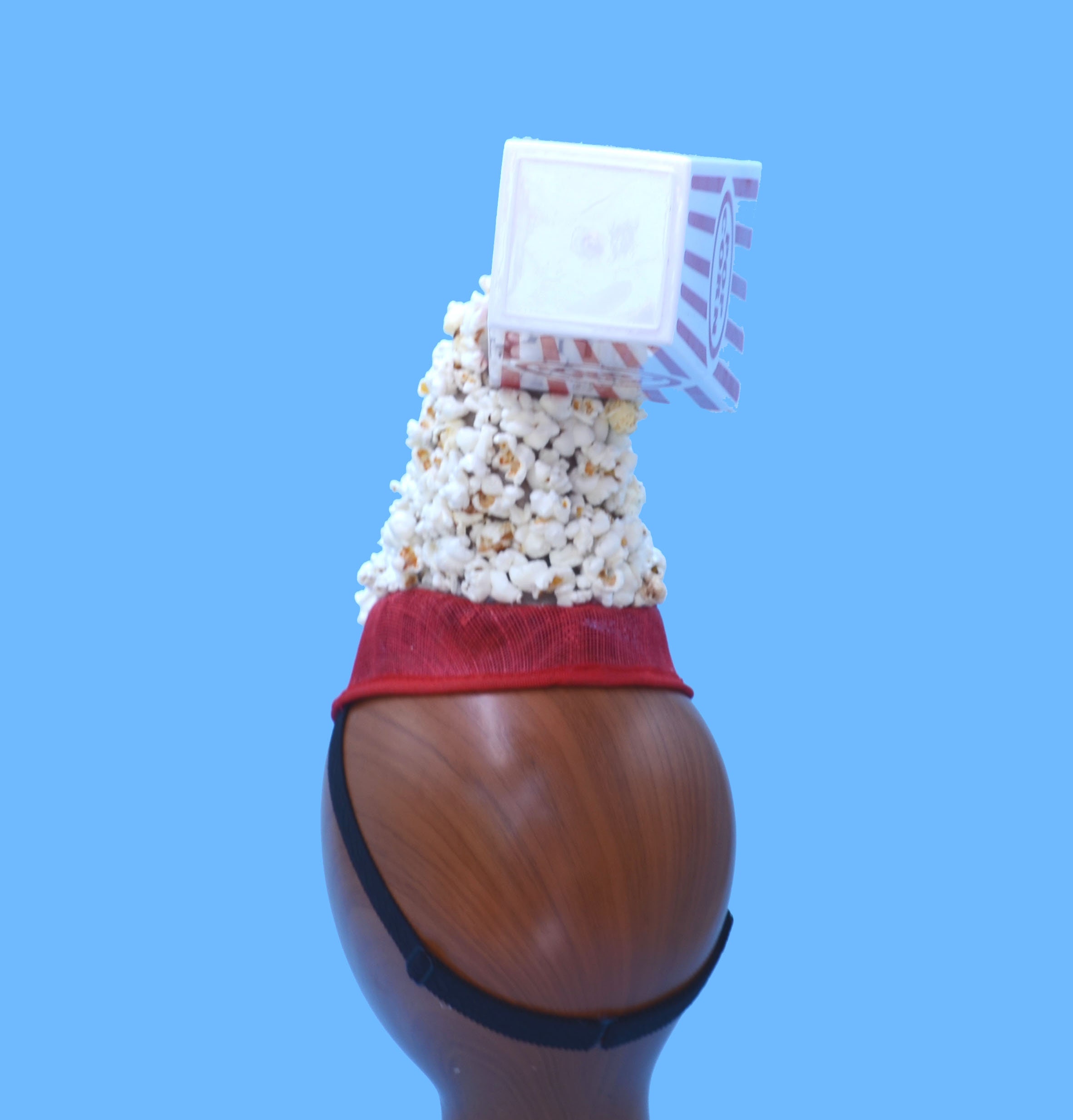 Spilled Popcorn Red Costume Fascinator Headpiece Hat Stripes - Etsy