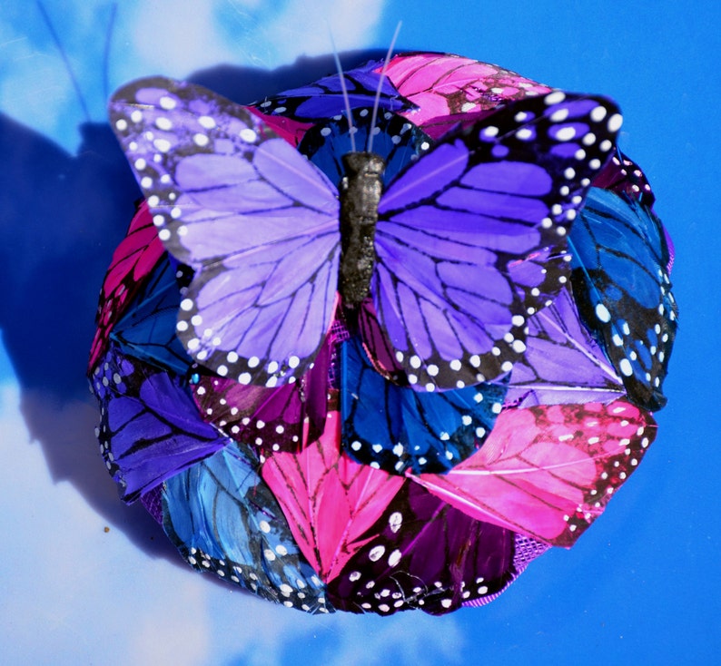 Purple Pink Blue Violet Indigo Monarch Feather Butterfly - Etsy