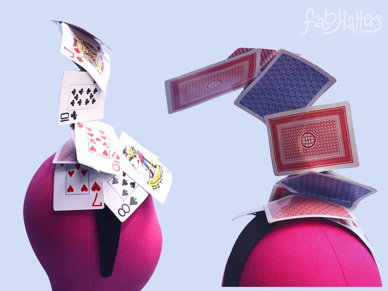 Levitating Playing Card Fascinator Hat – Magic Trick Headpiece for ...