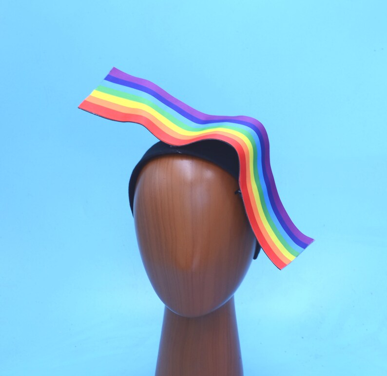 LGBT or Transgender Pride Rainbow Ribbon Headband Fascinator | Etsy