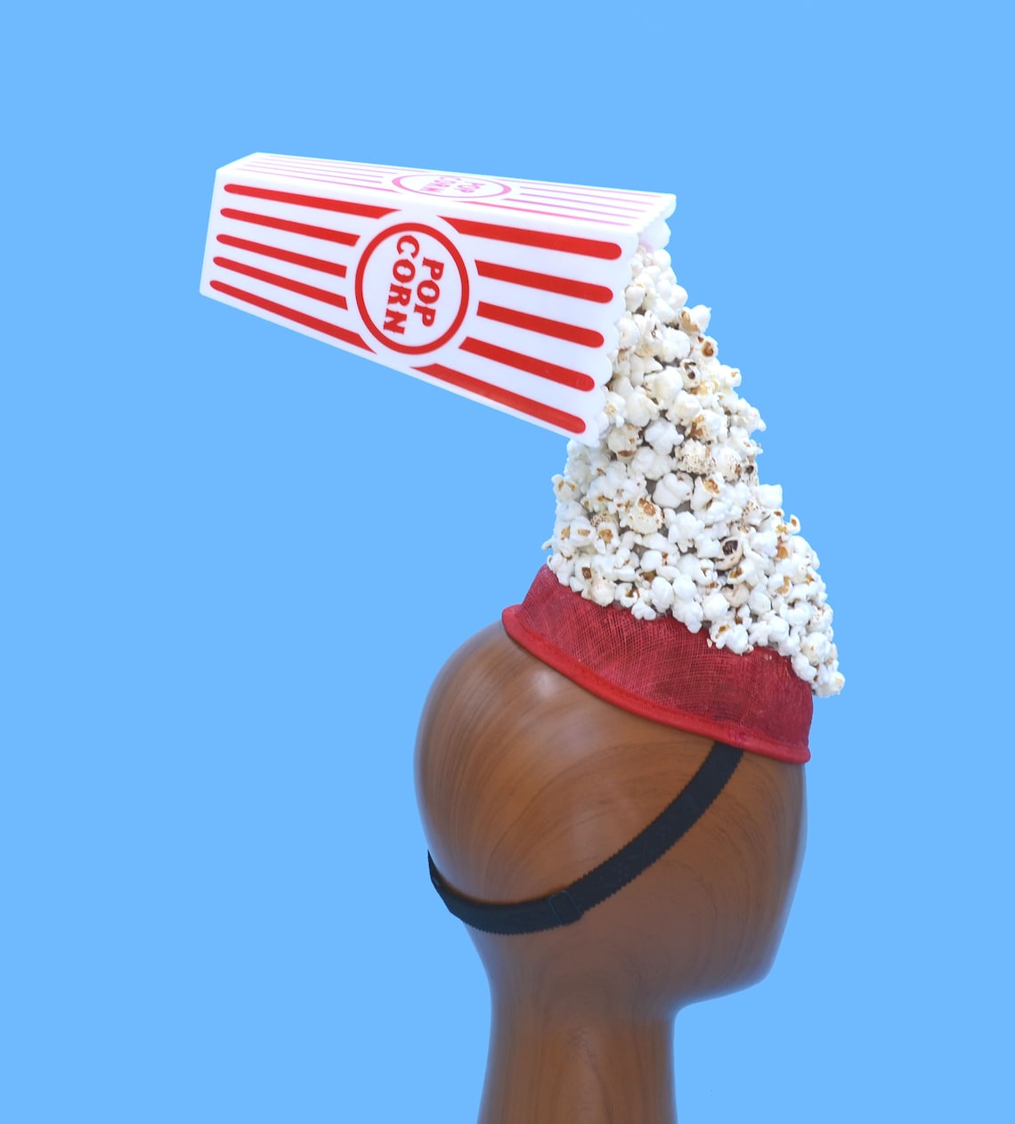 Spilled Popcorn Red Costume Fascinator Headpiece Hat Stripes - Etsy