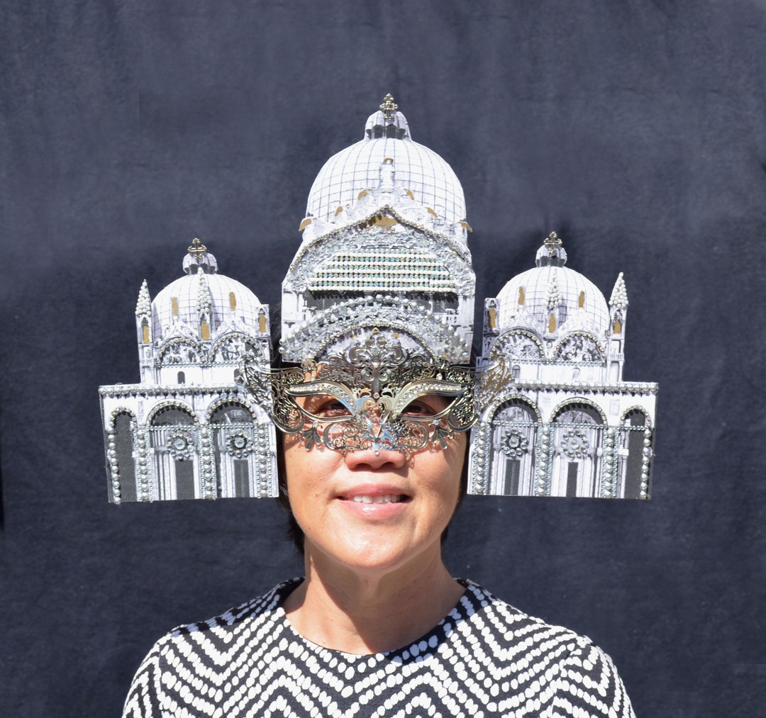 Saint Mark's Basilica Masquerade Mask: Jeweled Venetian Ball Headpiece ...
