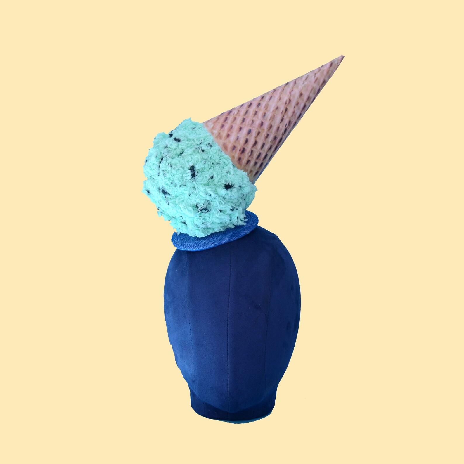 Ice Cream Cone Costume Fascinator Hat Pale Pink Strawberry - Etsy