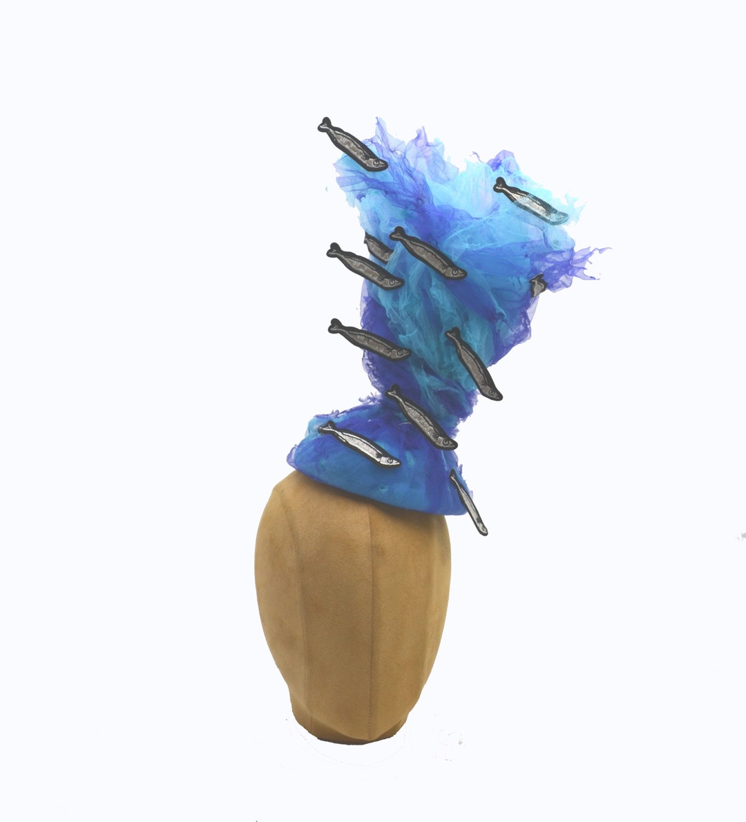 Blue Swarming School of Sardine Fish Fascinator Hat | Surreal Ocean ...