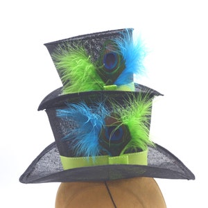 Surrealist Stacked Tower of Top Hats - Any Color | Mad Hatter Costume ...