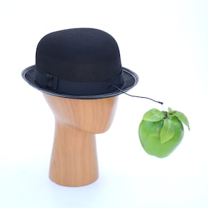 Magritte Green Apple Black Bowler Hat | Floating Apple or Dove ...
