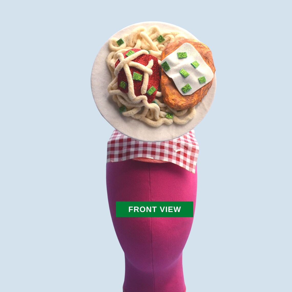 Chicken Parmesan Dinner Plate Tilt Fascinator Hat | Italian Dinner ...