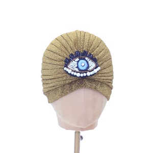 Handmade Beaded Eye Turban | Many Colors | Cyclops Hat | Third Eye ...