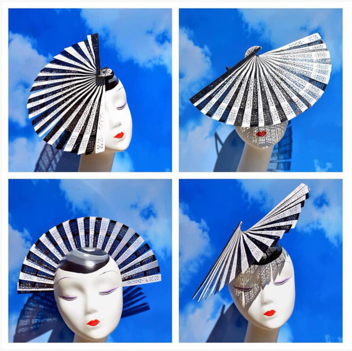 Convertible Gold Halo Fan Fascinator Hat as Seen on Allie X - Etsy