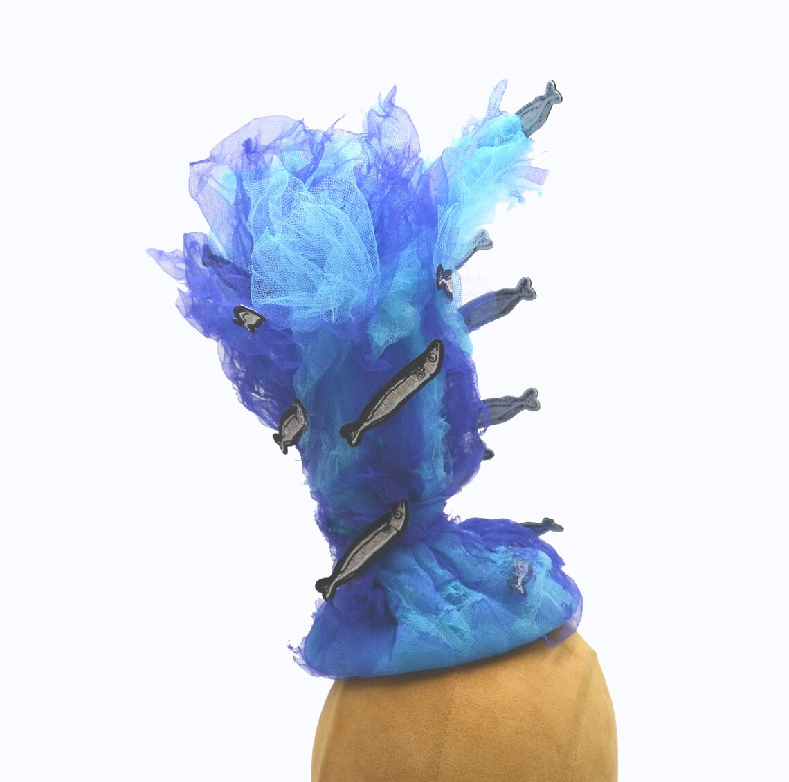 Blue Swarming School of Sardine Fish Fascinator Hat | Surreal Ocean ...