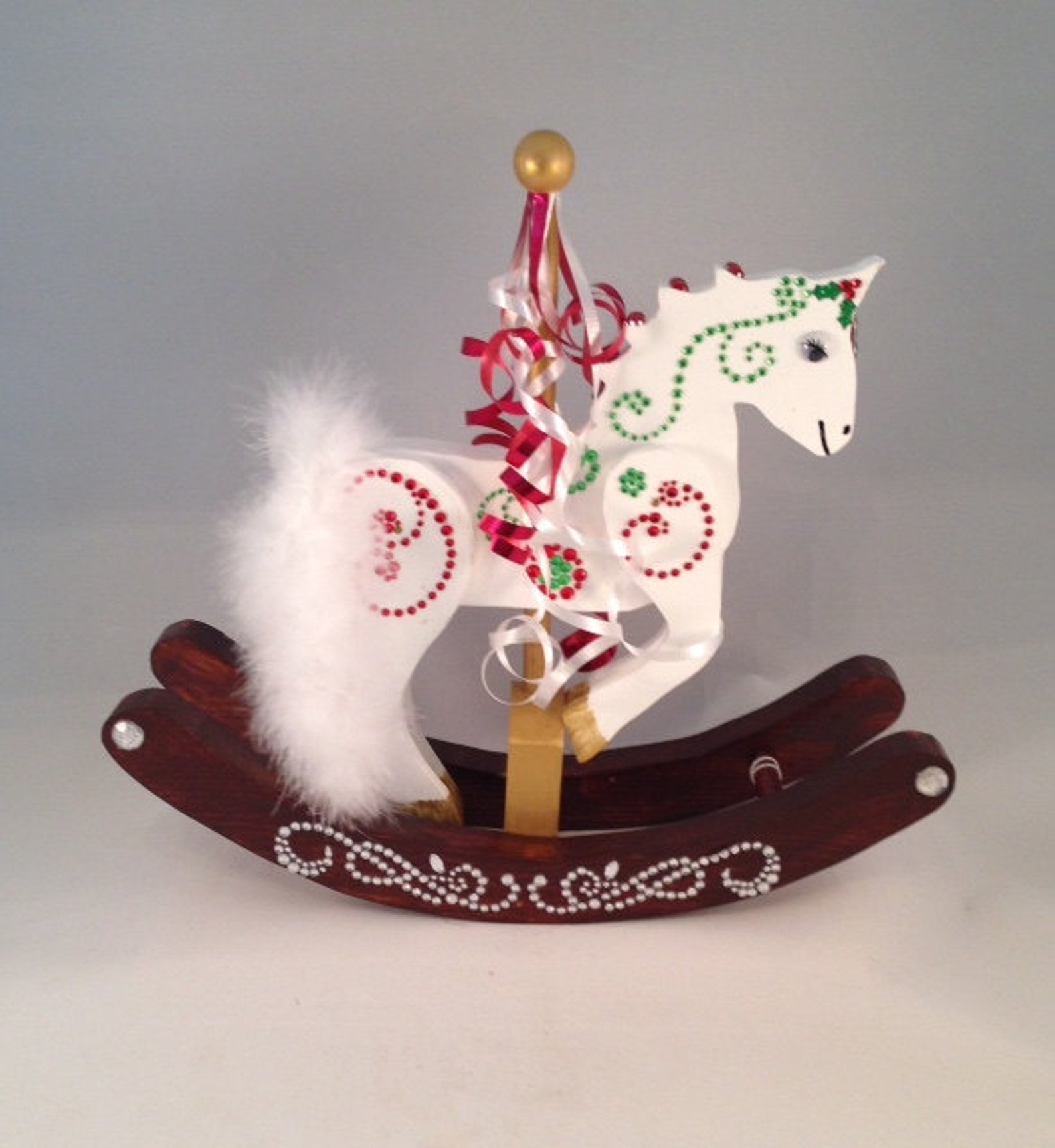 Christmas Clicky-clack Carousel Rocking Horse - Etsy