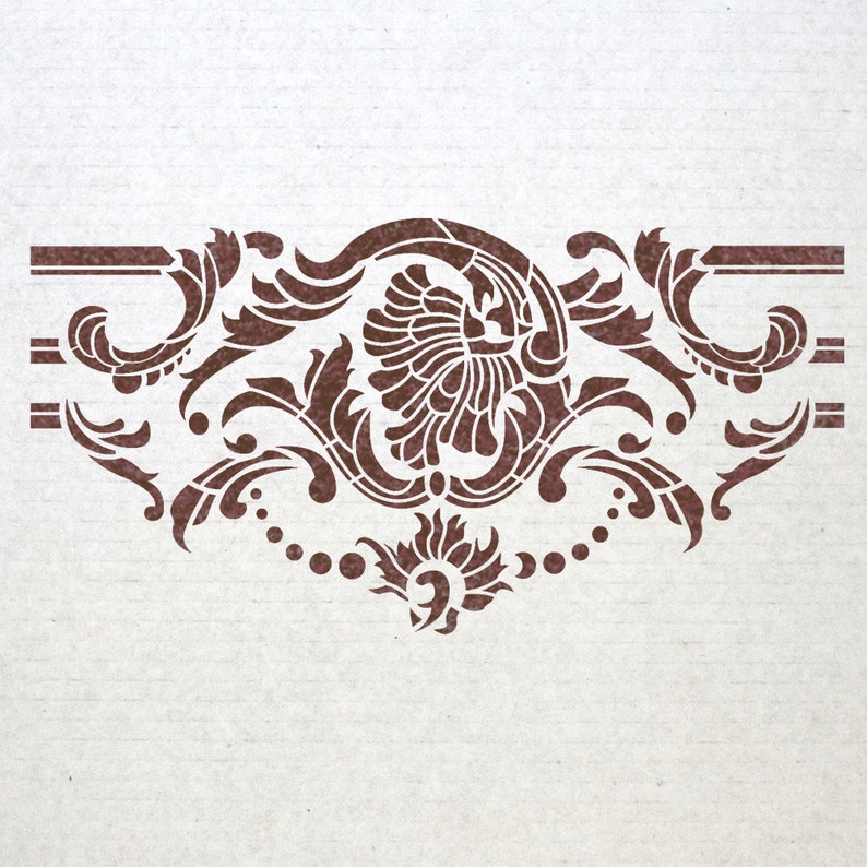 Wall Border Stencils Pattern Odelie Reusable Template for DIY - Etsy