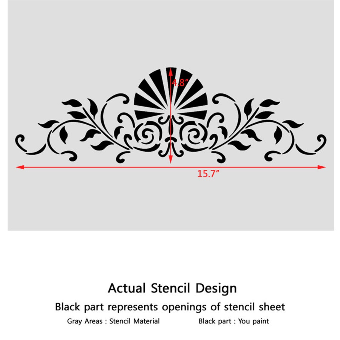 Damask Stencil Romane Reusable Wall Stencils Pattern Faux - Etsy