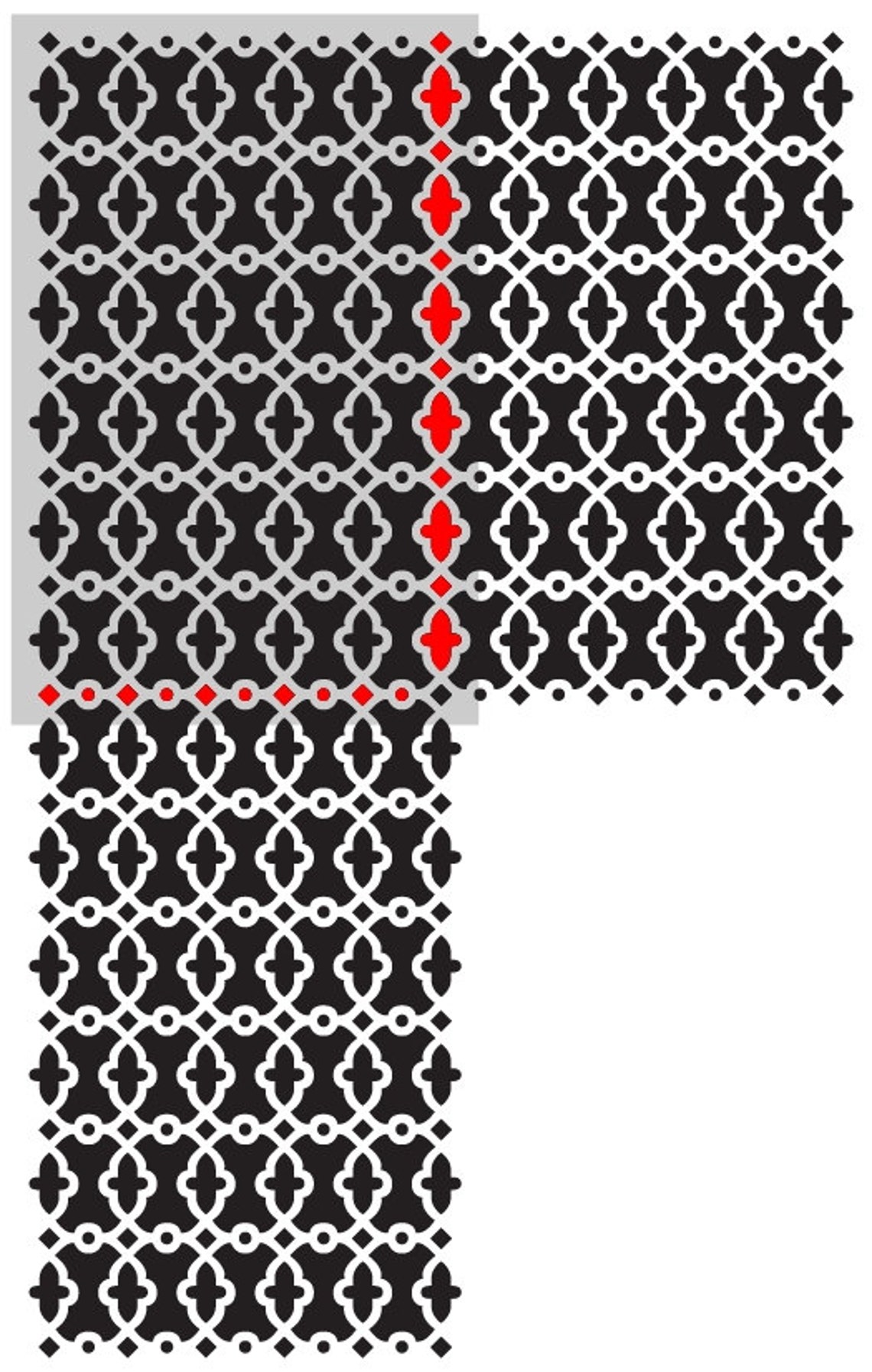 Geometric Stencils Pluto, Large Pattern for DIY Decor Wallpaer Look - Etsy