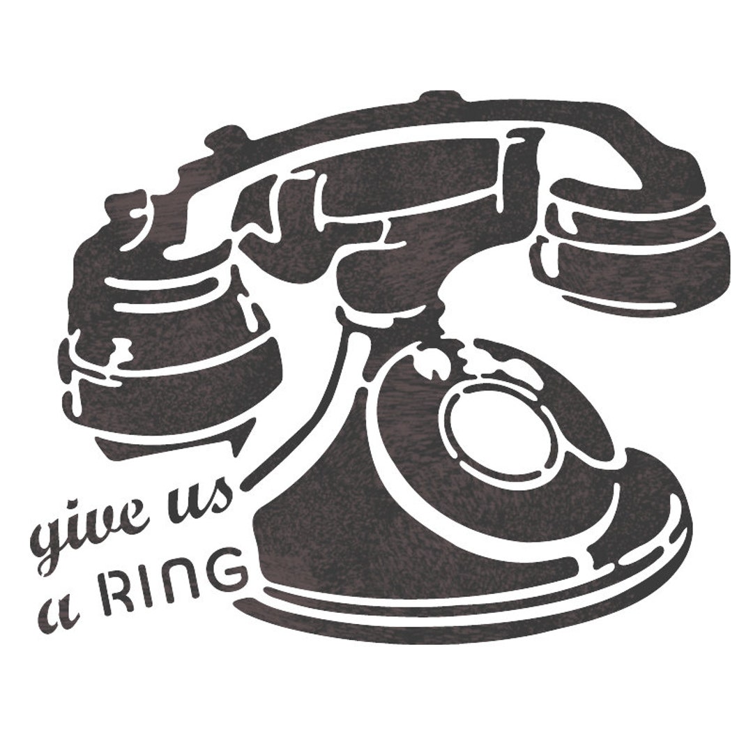 Telephone Stencil Template for Crafting Canvas DIY Decor Wall Art ...