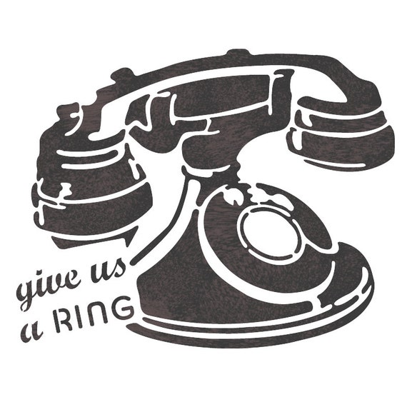 Telephone Stencil Template for Crafting Canvas DIY Decor Wall | Etsy