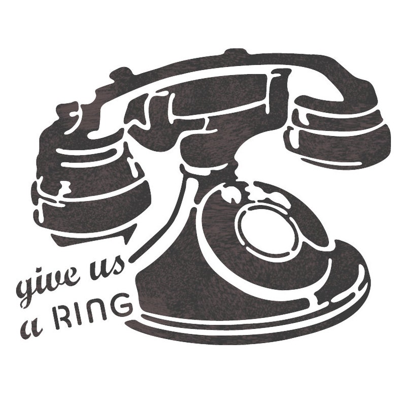 Telephone Stencil Template for Crafting Canvas DIY Decor Wall | Etsy