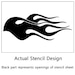 Flames Stencils - L M S Size -airbrush Template Flame FIRE for Tatoo RC ...