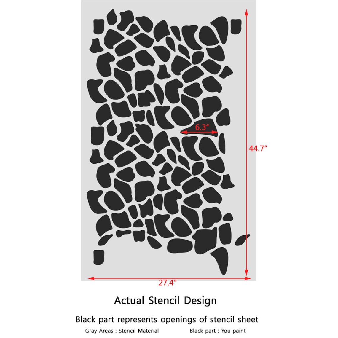 Stone Texture stencil Allover reusable stencils for Large | Etsy