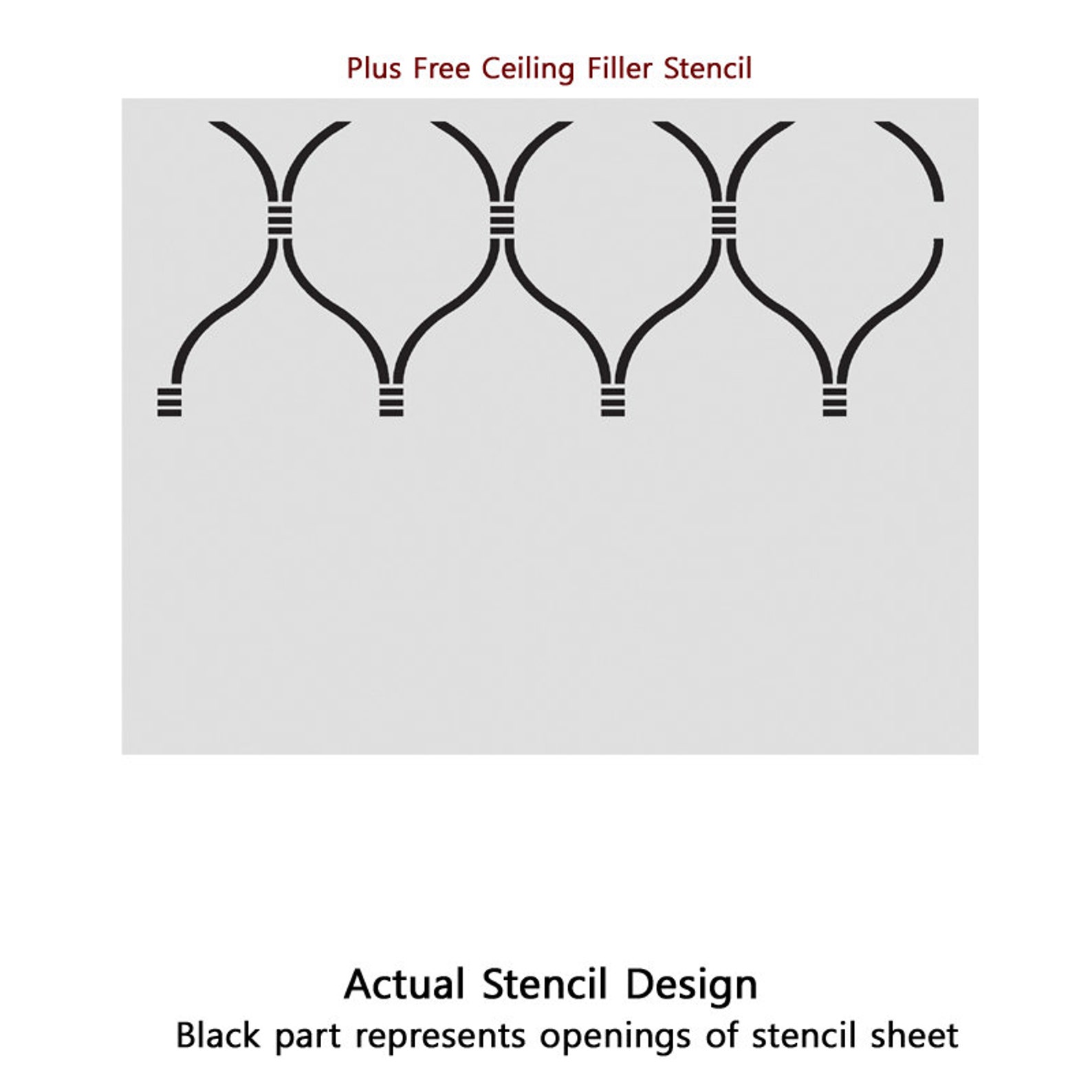 Wall Stencil Lattice Trellis Quatrefoil Pattern Azure -set(2 Sheets ...