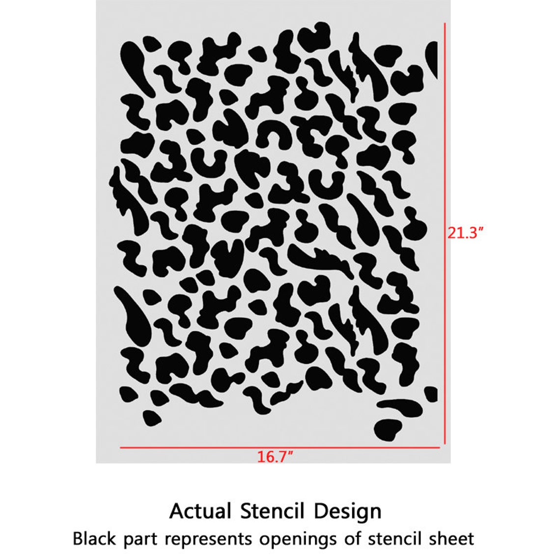 Leopard Stencils Reusable stencil leopard skin Repeat Pattern | Etsy