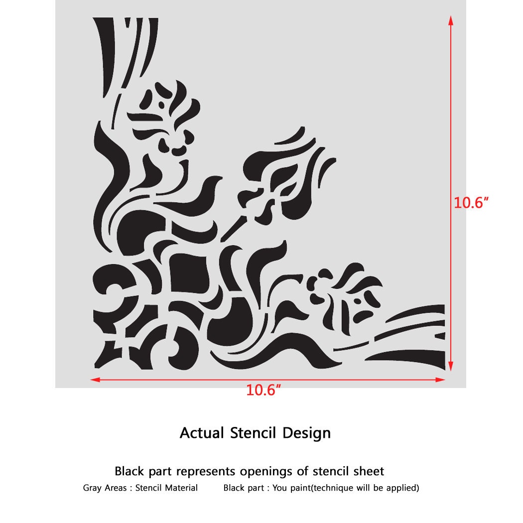 Corner Stencil Reusable Template 049 for Wall DIY Decor - Etsy