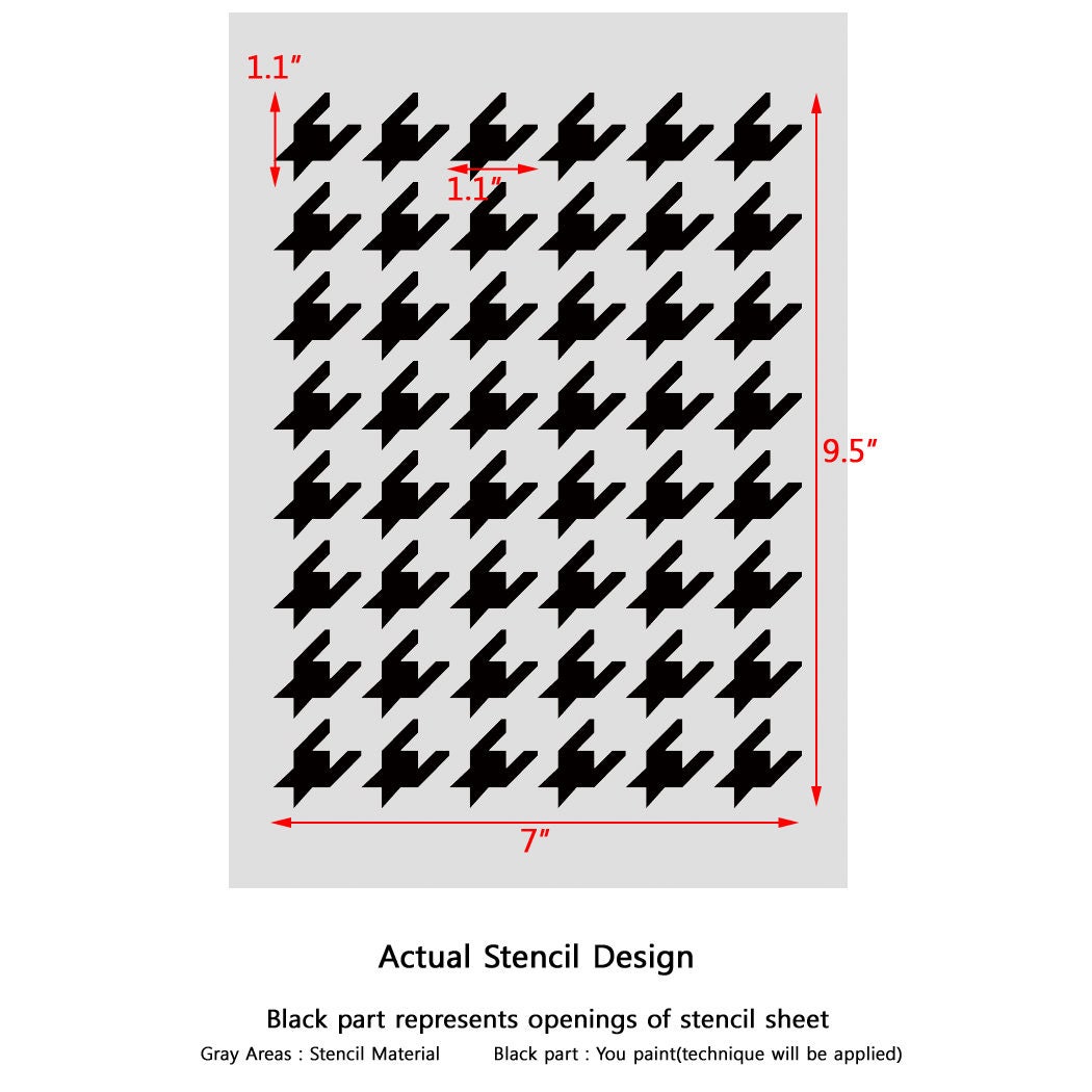 Houndstooth Stencils Template for Crafting Canvas DIY Decor Wall Art Furniture - Etsy