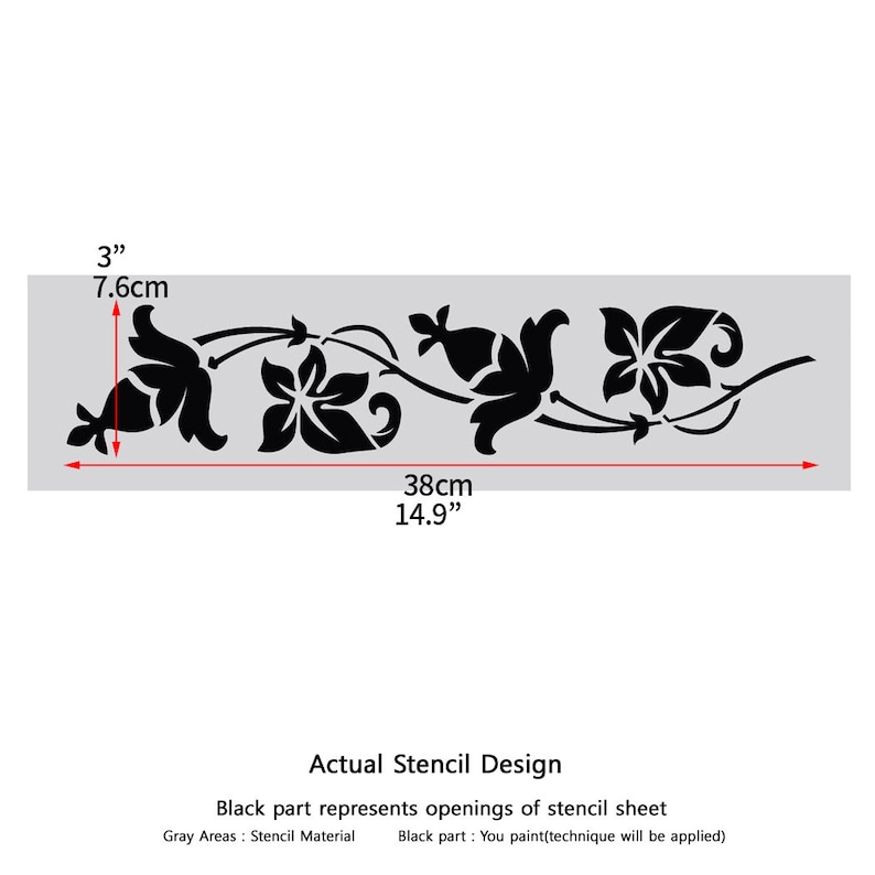 Wall Stencils Border Stencil Pattern Reusable Template for DIY - Etsy