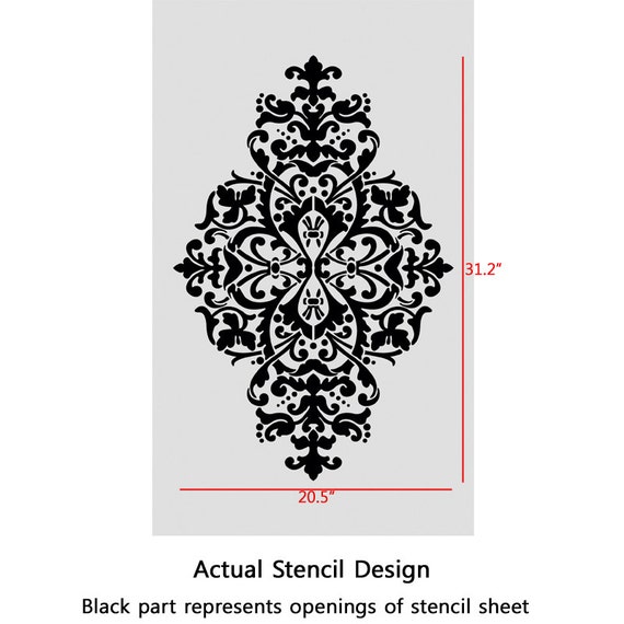 Printable Damask Wall Stencils