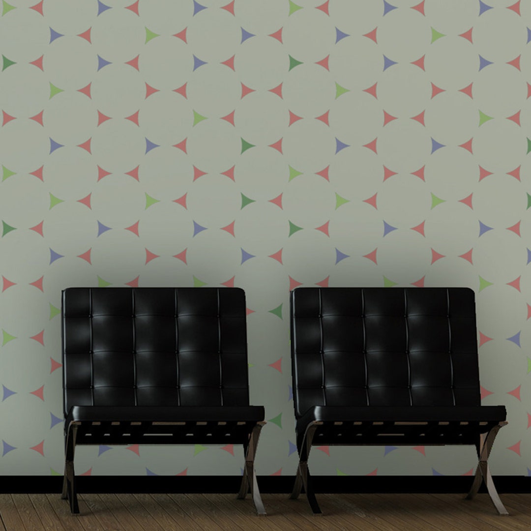 Wall Stencils Ava - Circle Pattern - Reusable Geometric Stencil for DIY ...