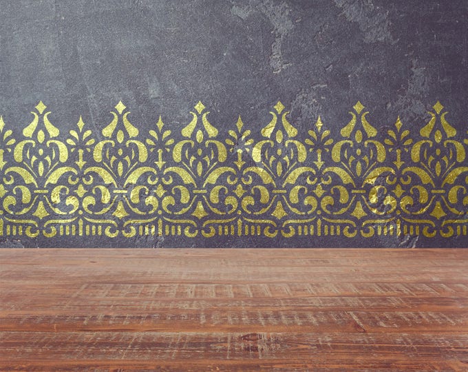 Wall Border Stencils Pattern 034 Reusable Template for DIY Wall Decor ...