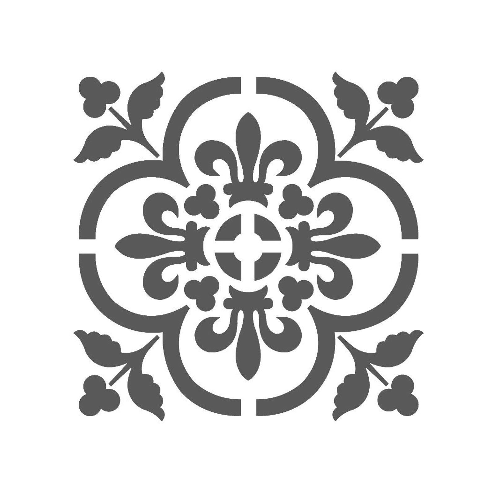 Large Wall Stencils Damask Stencil DIY Reusable Pattern Decor Faux ...