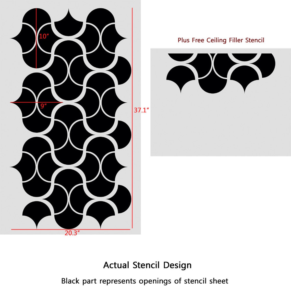Large Modern Wall Stencil Geometric Pattern for Easy DIY Home Decor - Etsy