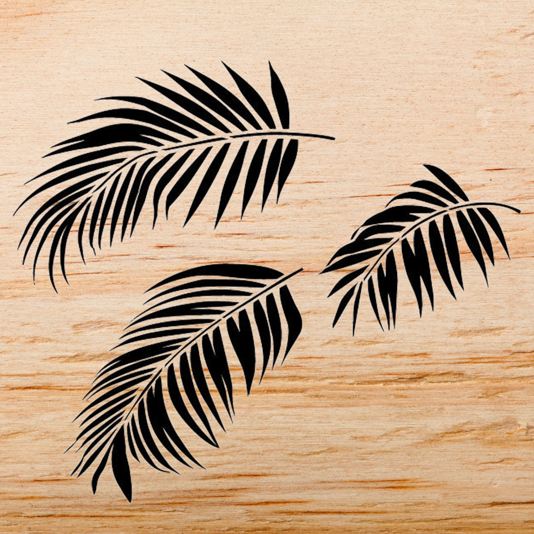 3 Piece Palm Fronds Wall Pattern Stencil Kit - Etsy