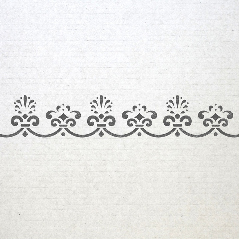 Wall Baroque Border Stencils 003 Pattern Reusable Template for | Etsy