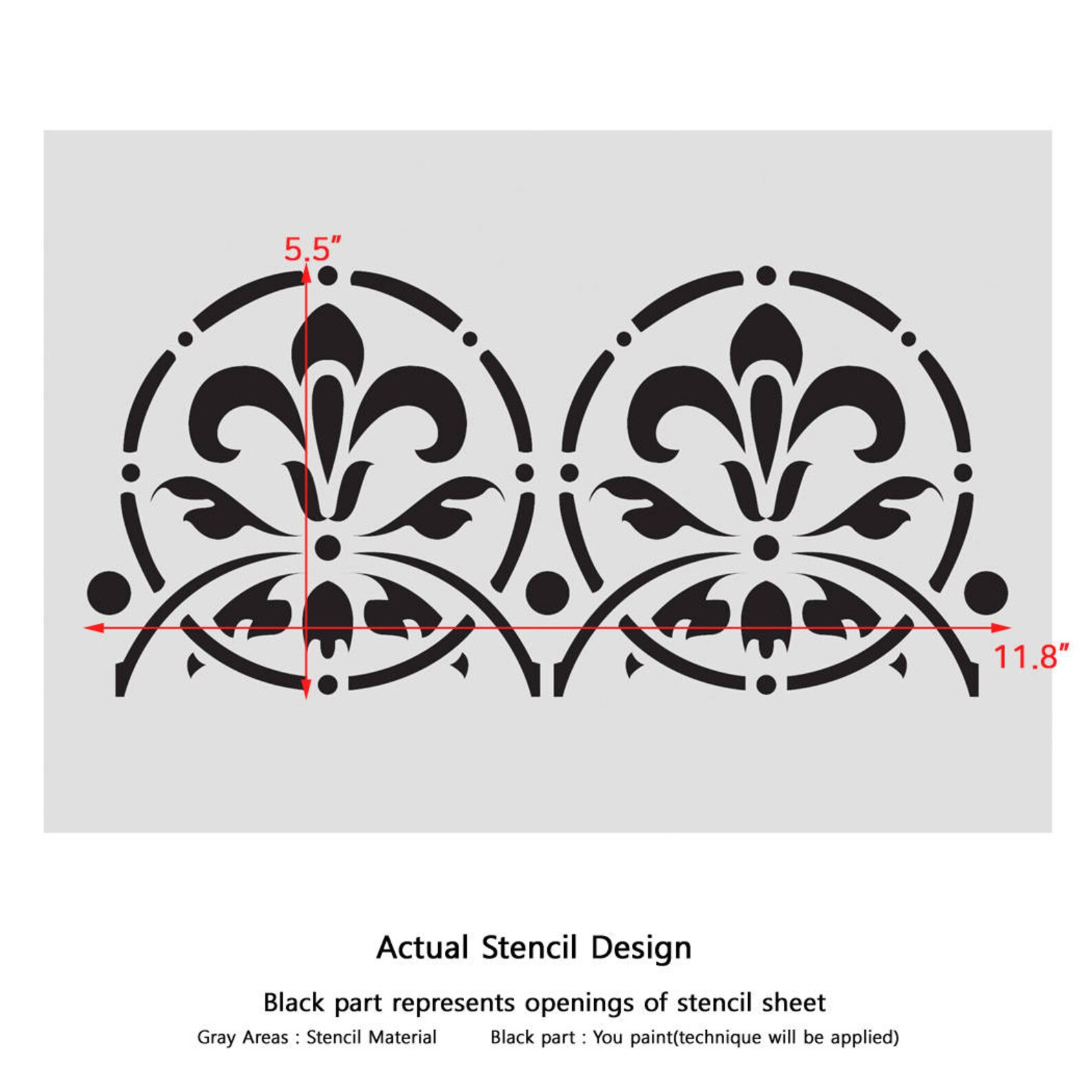 Wall Stencils Border Stencil Pattern 088 Reusable Template for - Etsy